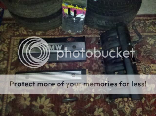 E36 M50 intake manifolds - m50&m52 engine covers - leather ebrake handle